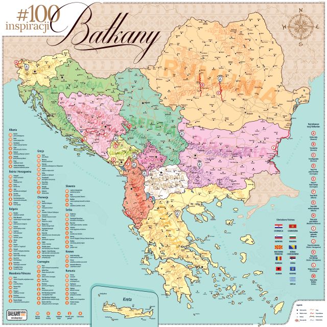 Mapa Zdrapka Bałkany #100inspiracji - balkanskisklep.pl